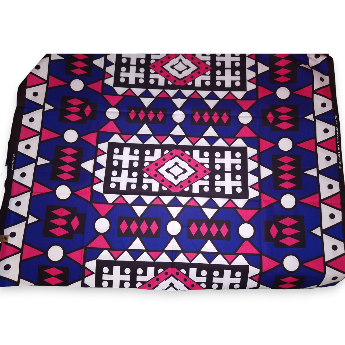 African print fabric - Blue Pink Samakaka / Samacaca (Angola) - 100% c ...