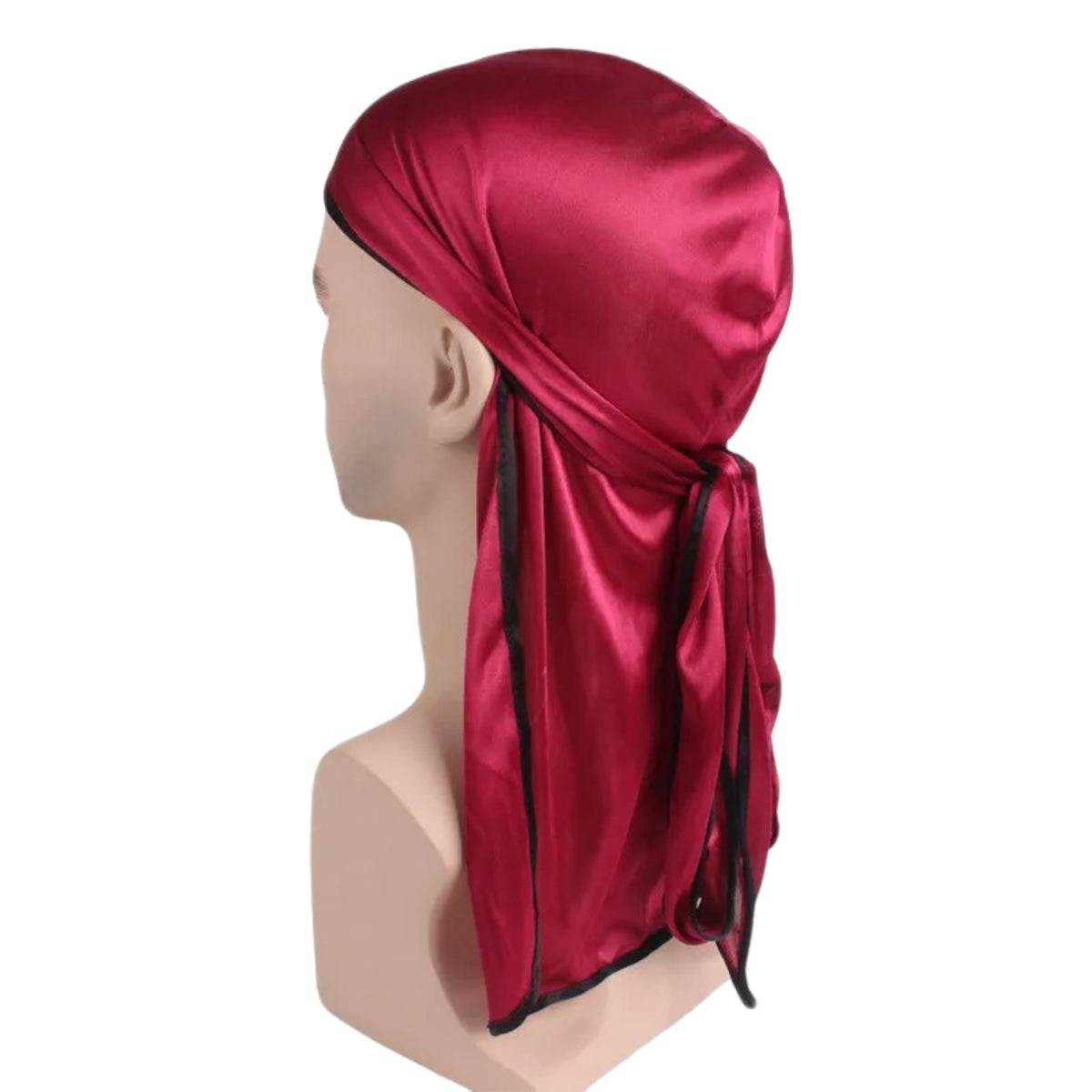 Durag / Du-rag / Do-rag / Bandana - Unisex - Red with black edge ...