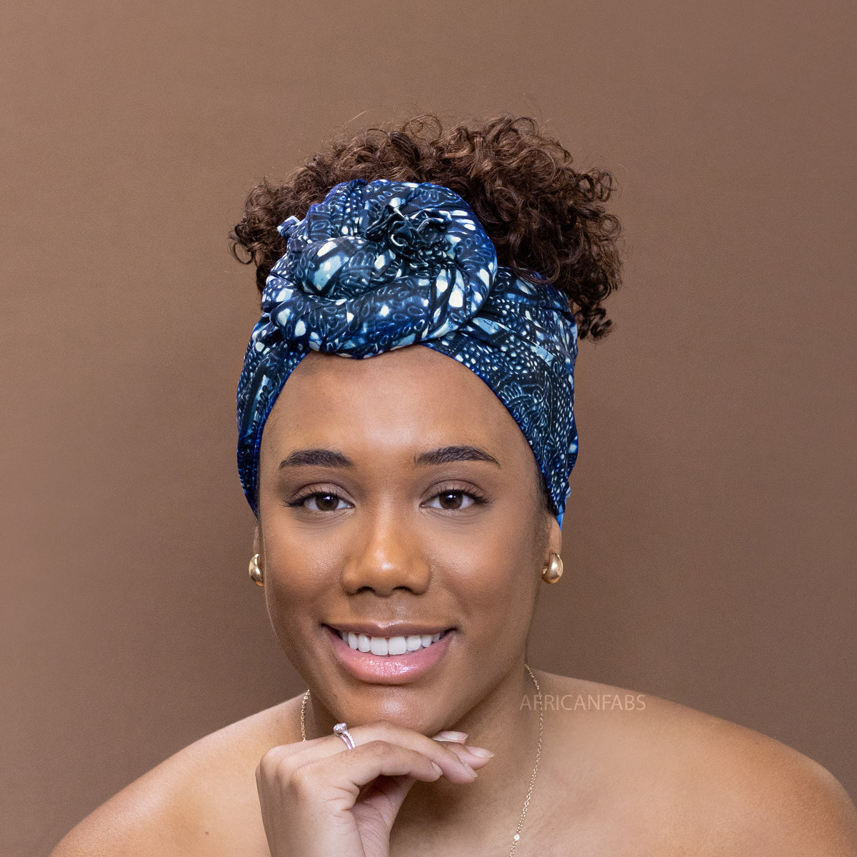 African Blue branches - headwrap – AfricanFabs