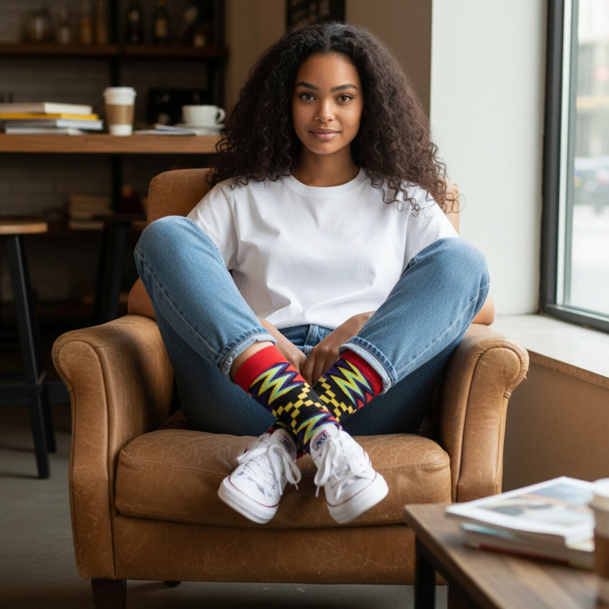African socks / Afro socks / African print socks - Black / Red / Purpl ...