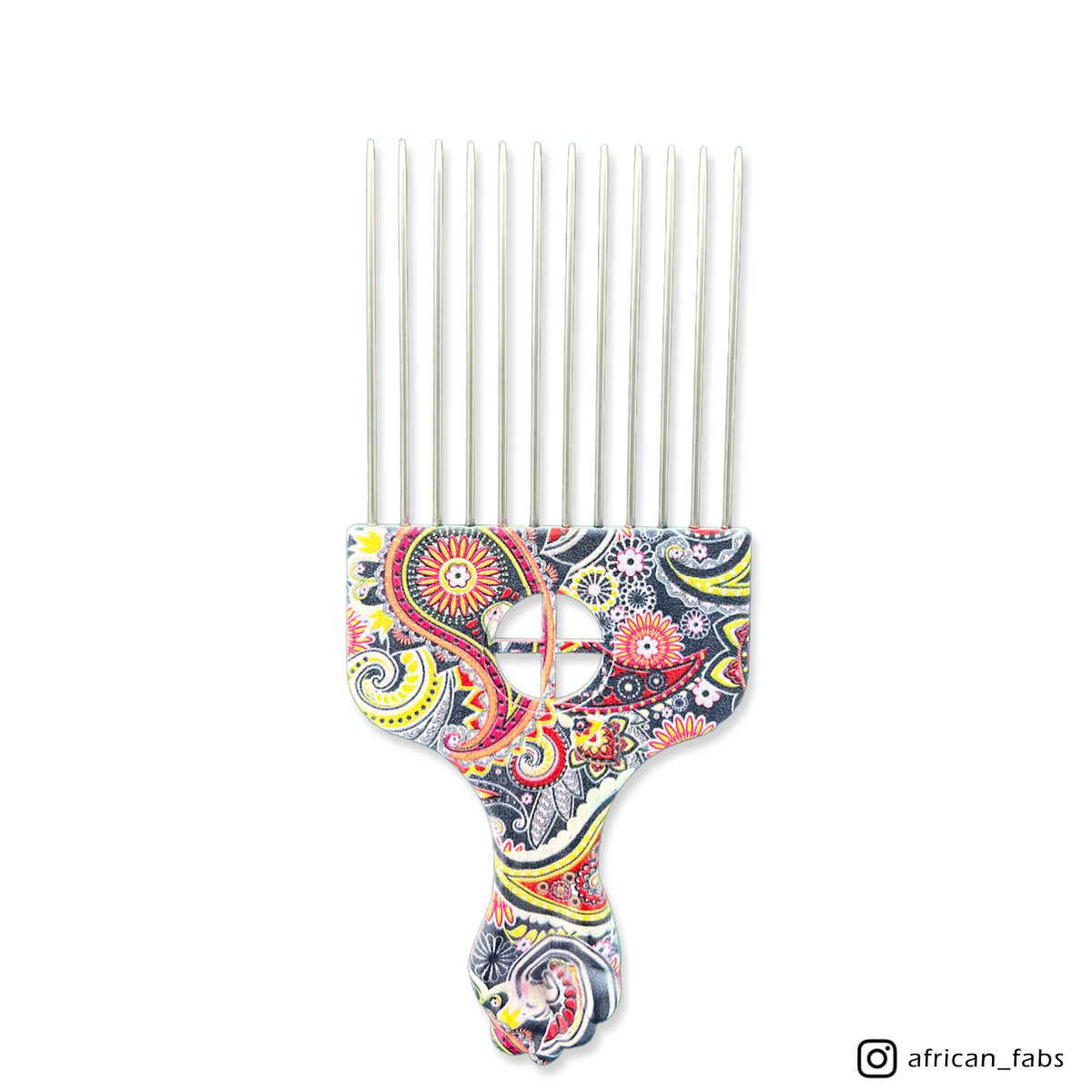 Afro Comb - Hair pick / Hair Volume comb for Curly and Afro hair - Wid ...
